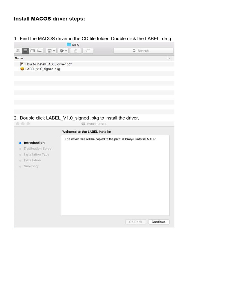 Install MACOS Printer Driver Guide | PDF