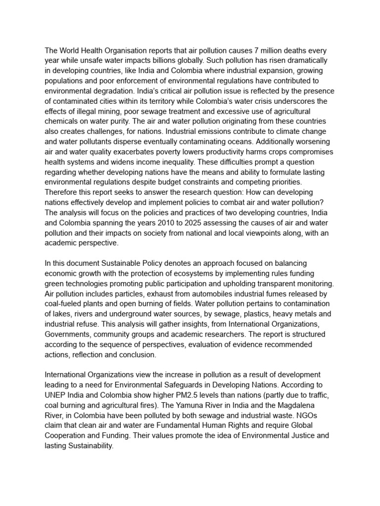 Gp Individual Report | PDF | Pollution | Water Pollution