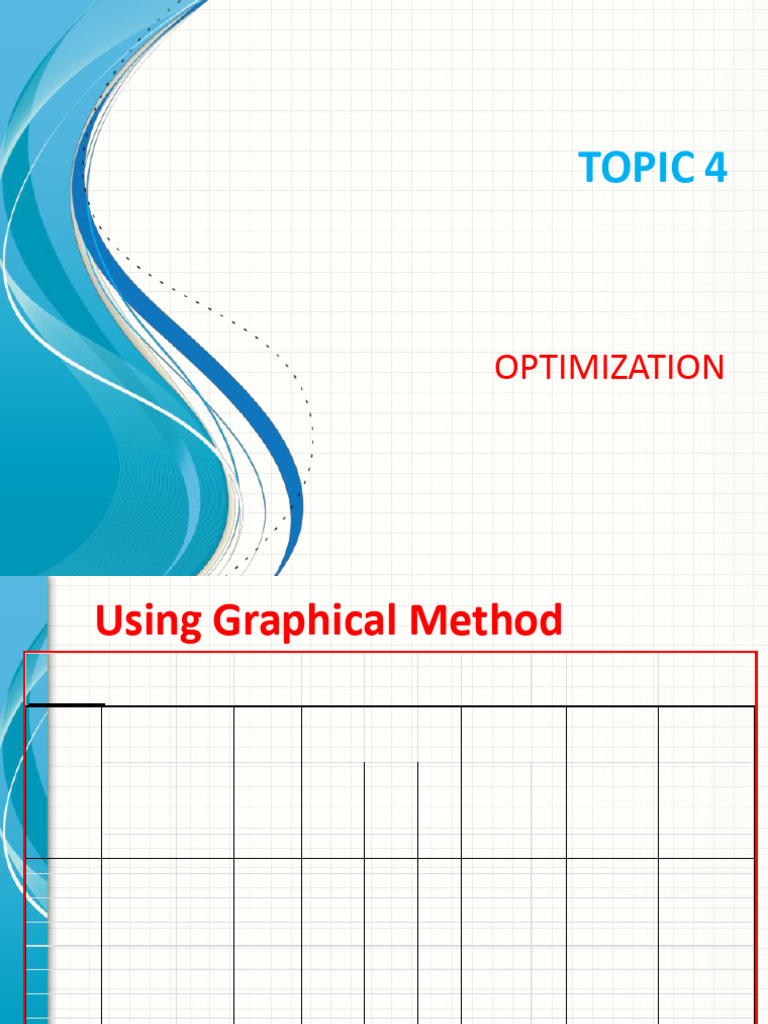 Week 4P - Topic 4 - Optimization | PDF