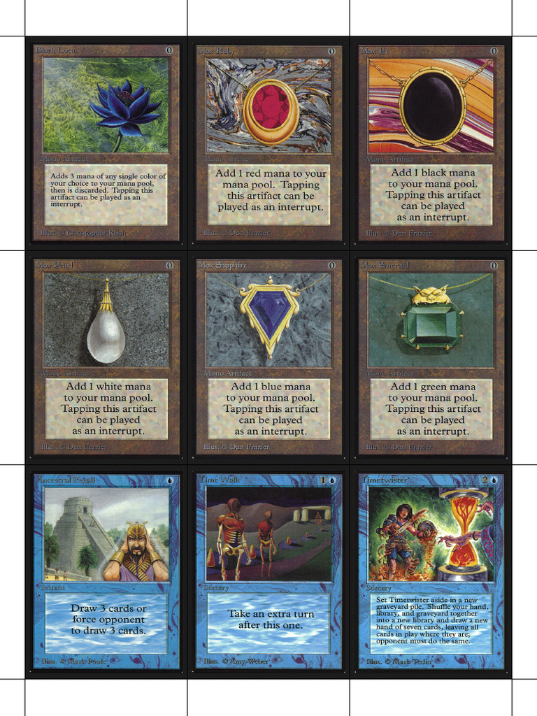 10.1-Proxy Power Nine V3 Magic the Gathering MTG Fan Made A4 (Heval) | PDF