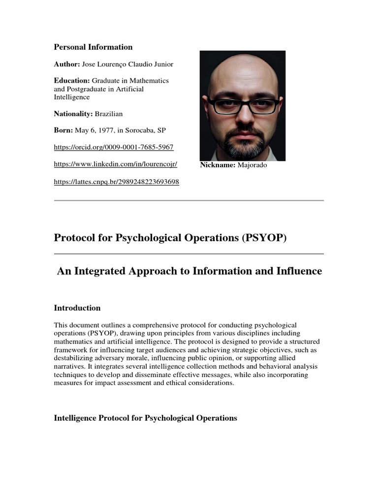 Paper Psychological Operations PSYOP | PDF | Psychology | Signals ...