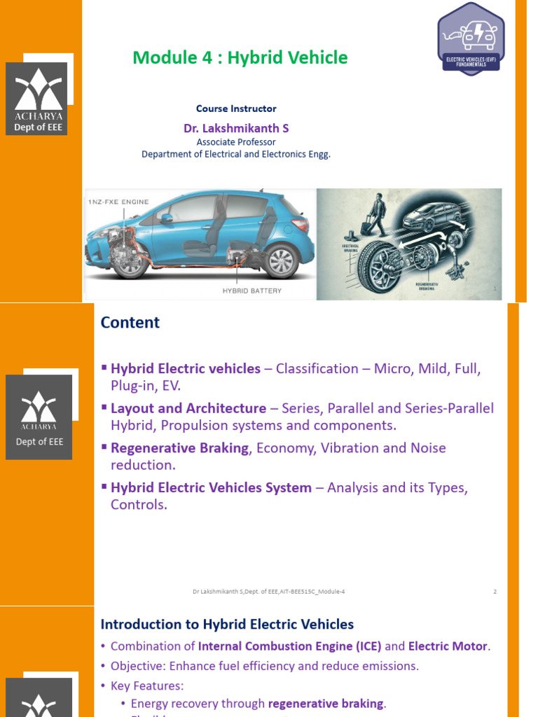 Module-4 Hybrid Vehicle | PDF | Hybrid Vehicle | Hybrid Electric Vehicle