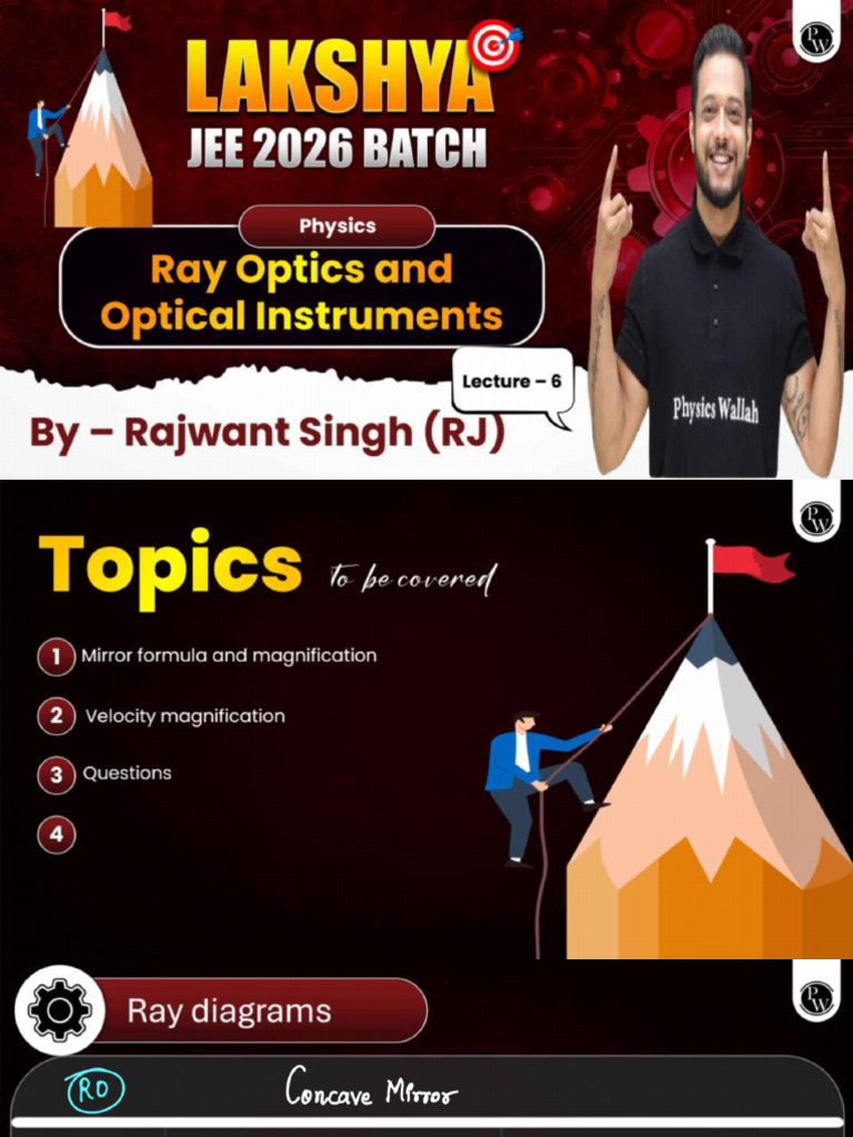Ray Optics & Optical Instruments 06 Class Notes - Extracted | PDF