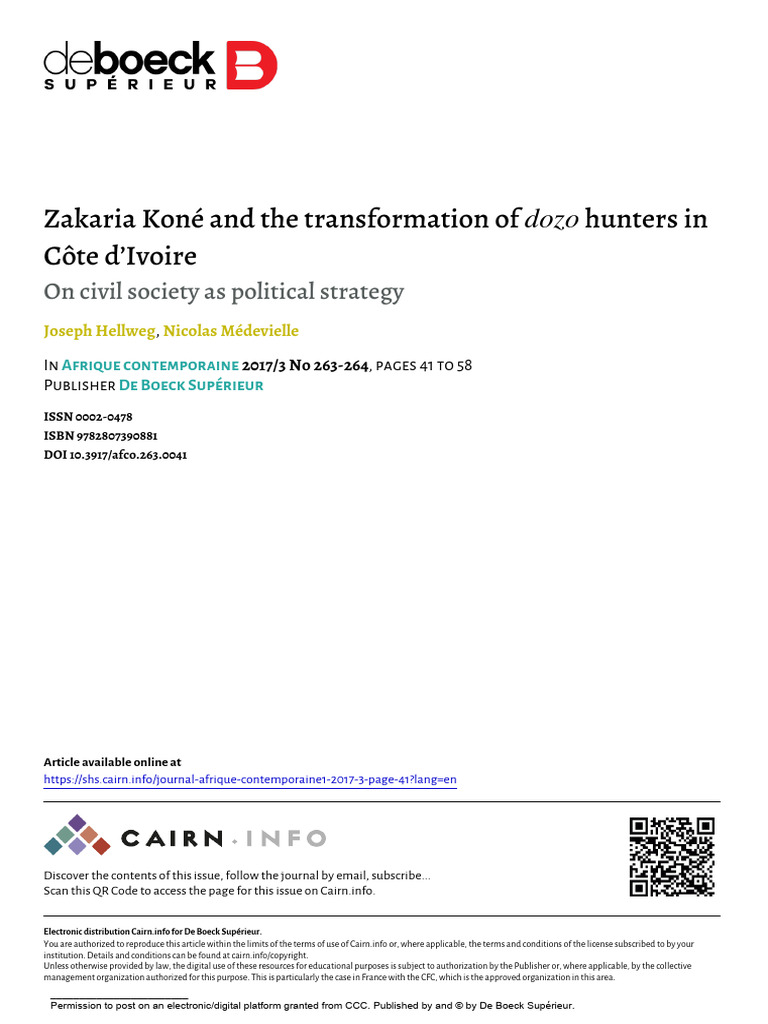 IP9 R2 - Hellweg & Médevielle - Zakaria Koné and the Transformation of ...