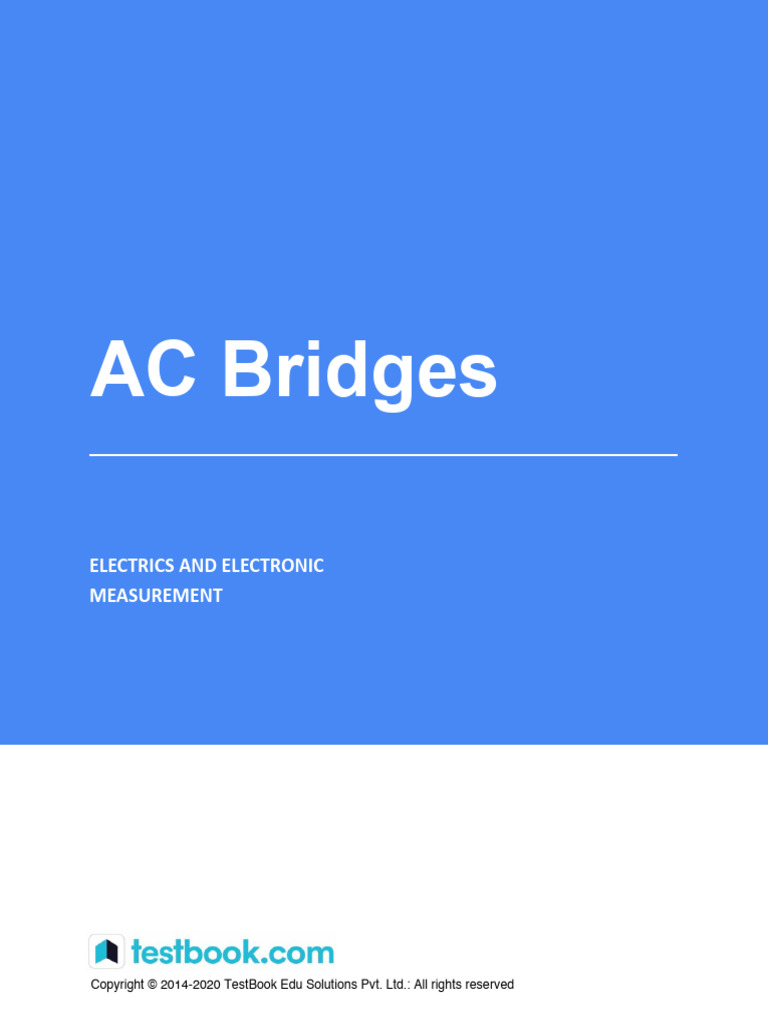 AC Bridges - Study Notes | PDF | Inductance | Alternating Current