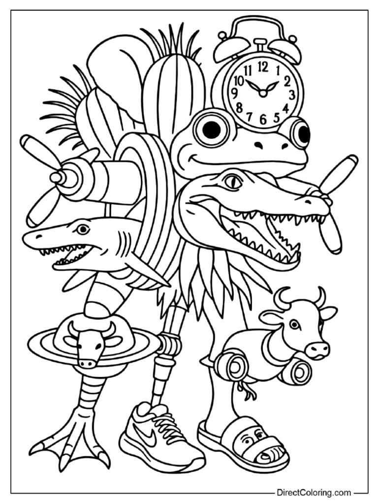 Brain Rot Coloring Page | PDF