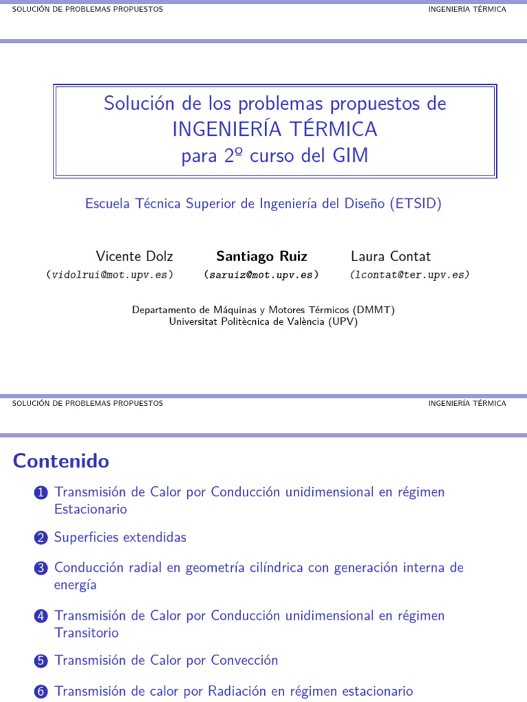 Solución de Problemas de Ingeniería Térmica | PDF | Conduccion termica ...