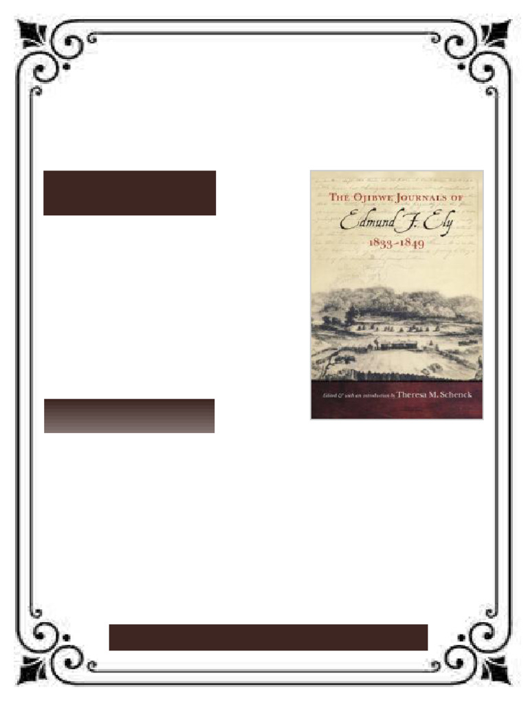 The Ojibwe Journals of Edmund F Ely 1833 1849 1st Edition Edmund F. Ely ...