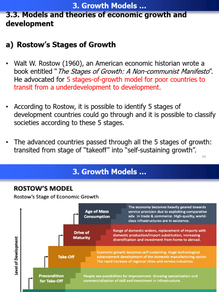 Rostow's Economic Growth Stages Explained | PDF | Economies | Economic ...