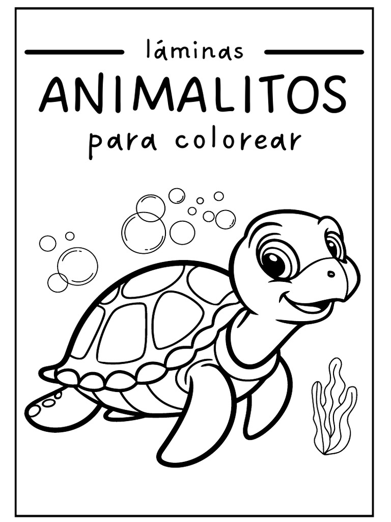 Documento A4 Dibujos de Animales Imprimible Para Colorear Infantil y ...