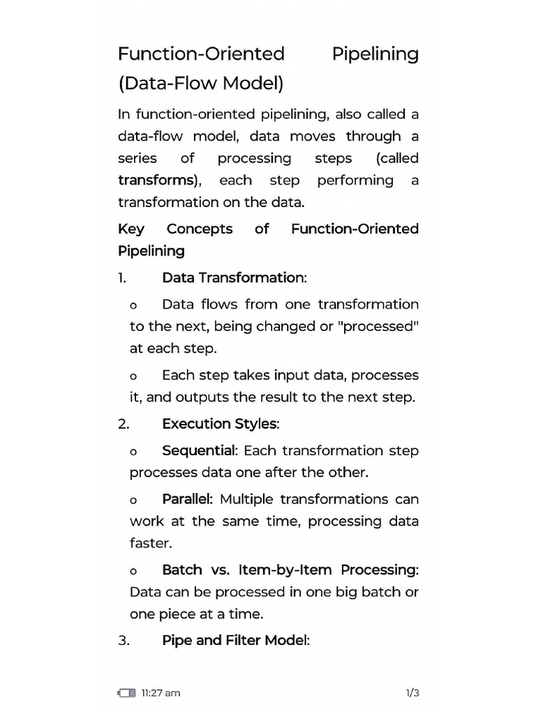 Pipe Filter Architecture | PDF