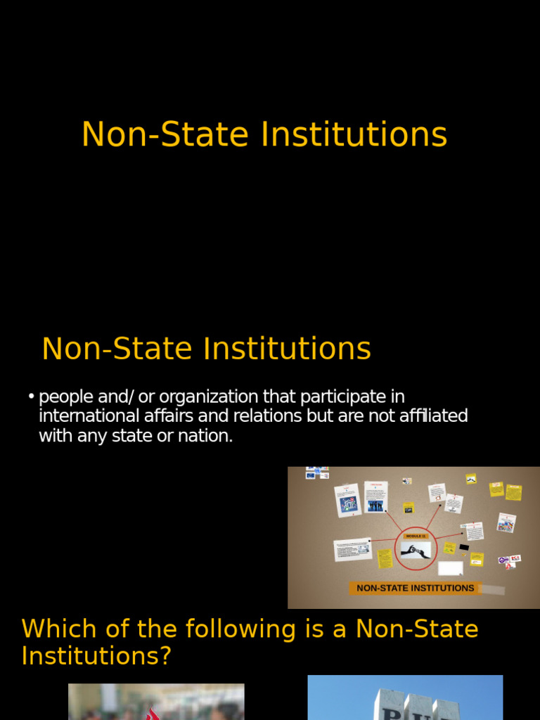 Non-State Institutions | PDF | Banks | Corporations