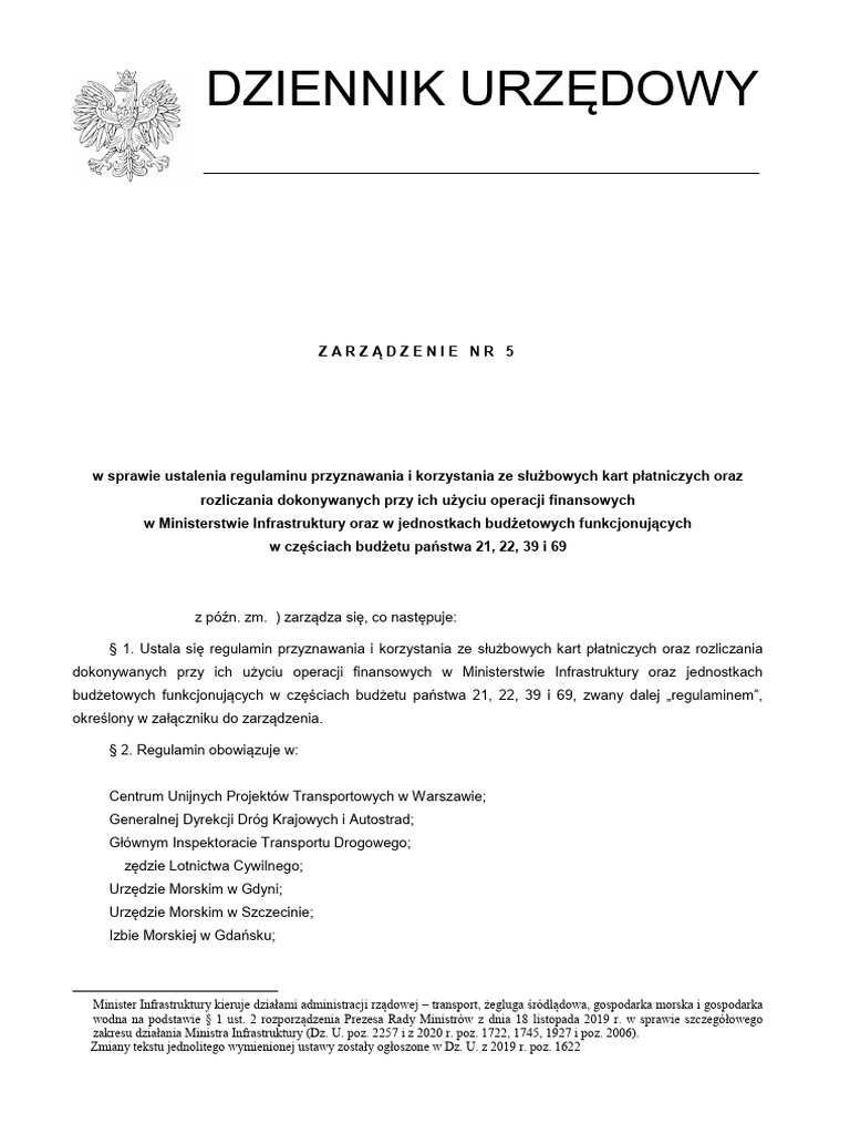 Zarządzenie MI | PDF