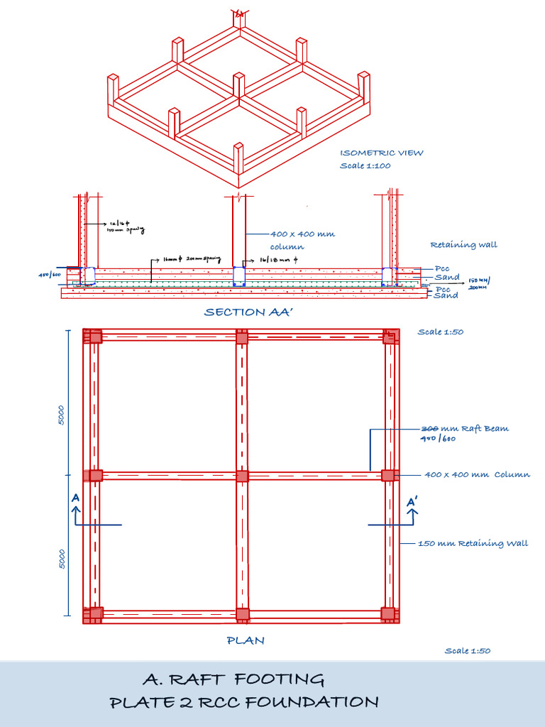 Plate 2 Raft Footing & Pile Foundation | PDF | Building Engineering ...