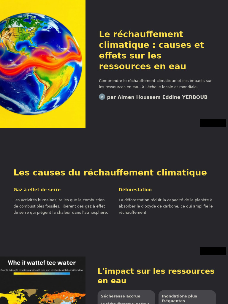 Le Rechauffement Climatique Causes Et Effets Sur Les Ressources en Eau ...