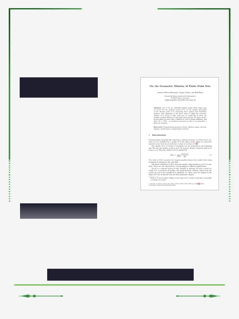 On the Geometric Dilation of Finite Point Sets 1st edition by Annette ...