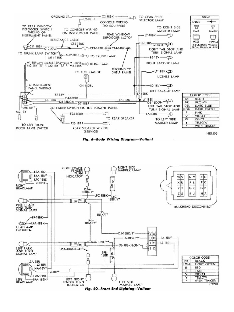 1970 Valiant Wiring | PDF