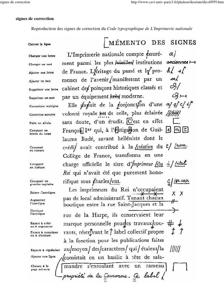 Signes de correction typographiques | PDF
