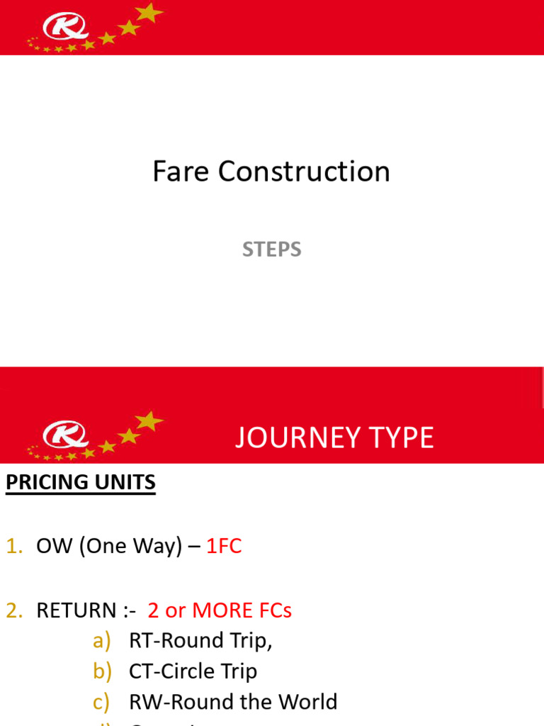 8. Fare Construction Steps | PDF