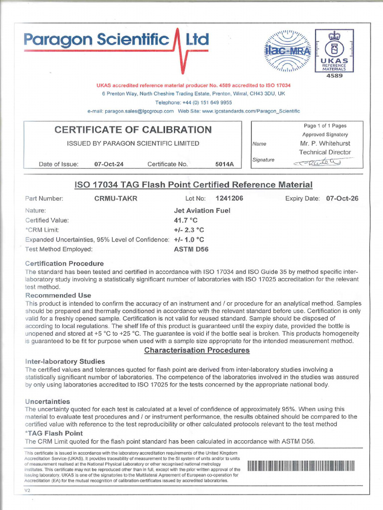 Paragon Scientific 5014A | PDF
