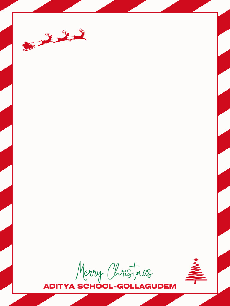 Red Minimalist Christmas Notes A4 Document | PDF