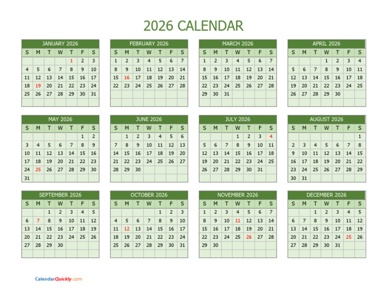 Calendar 2026 | PDF
