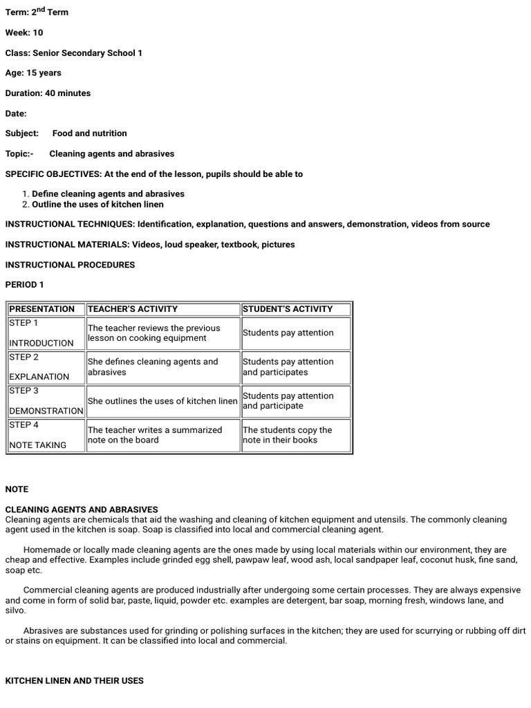 Cleaning Agents and Abrasives | PDF | Abrasive