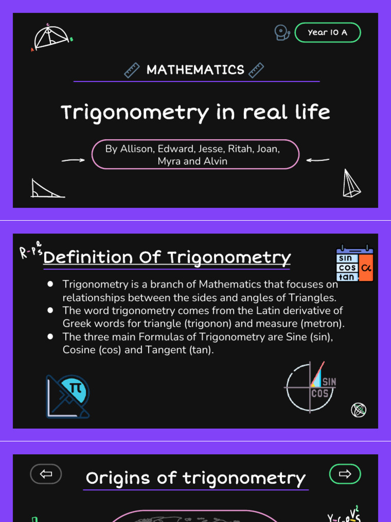 Real-Life Applications of Trigonometry | PDF | Trigonometry ...