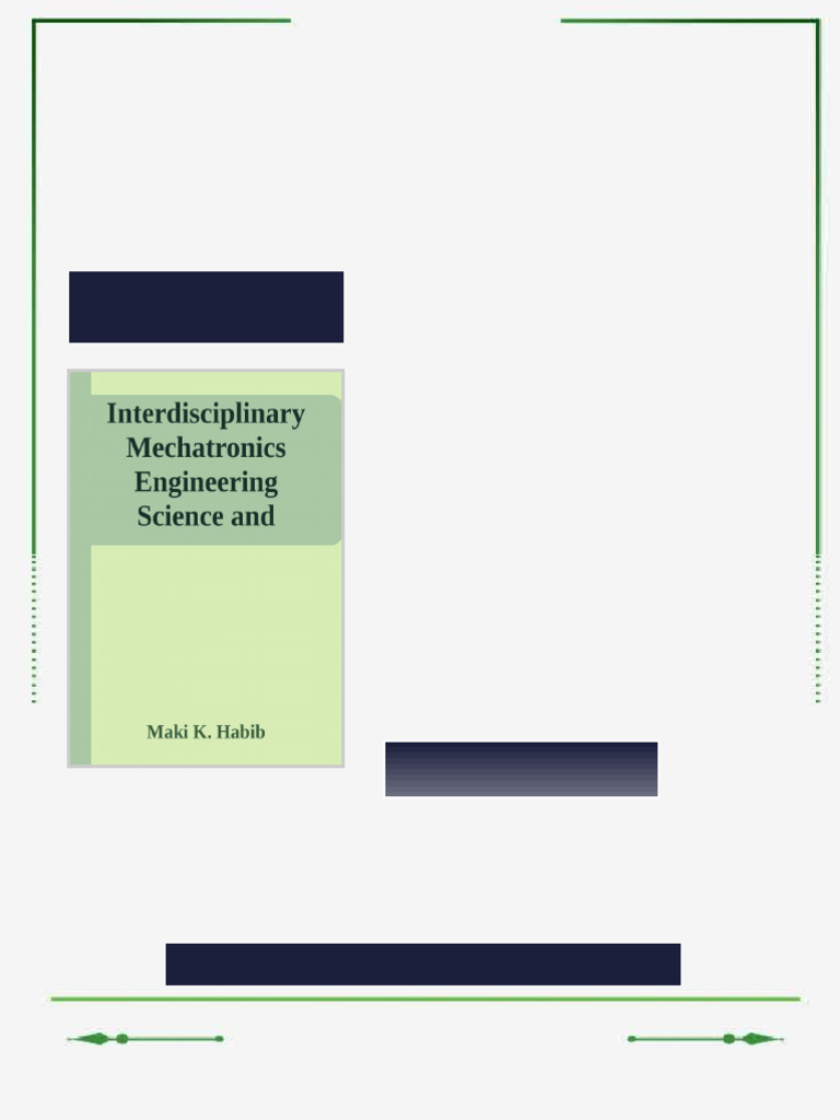 (Ebook PDF) Interdisciplinary Mechatronics Engineering Science and ...