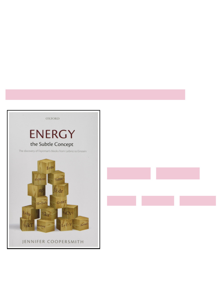 Energy The Subtle Concept The Discovery of Feynman S Blocks From ...