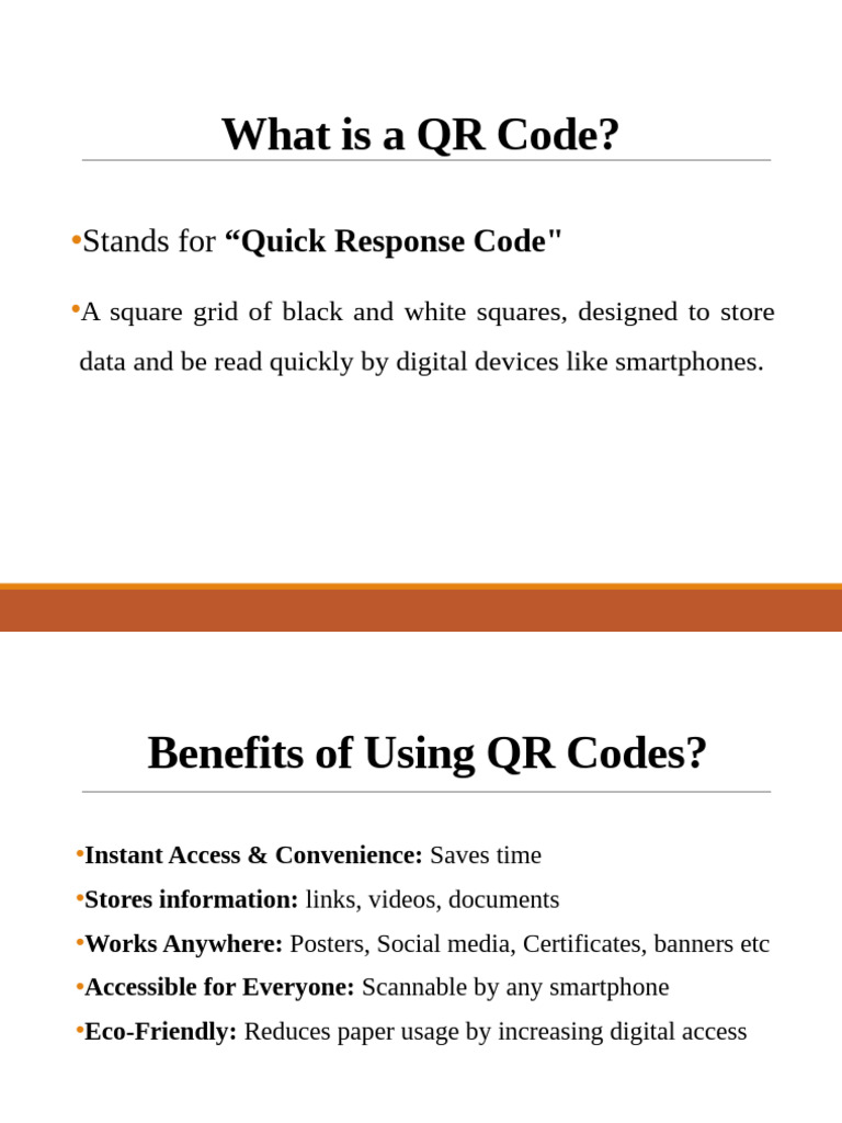 QR Code Workshop Presentation | PDF