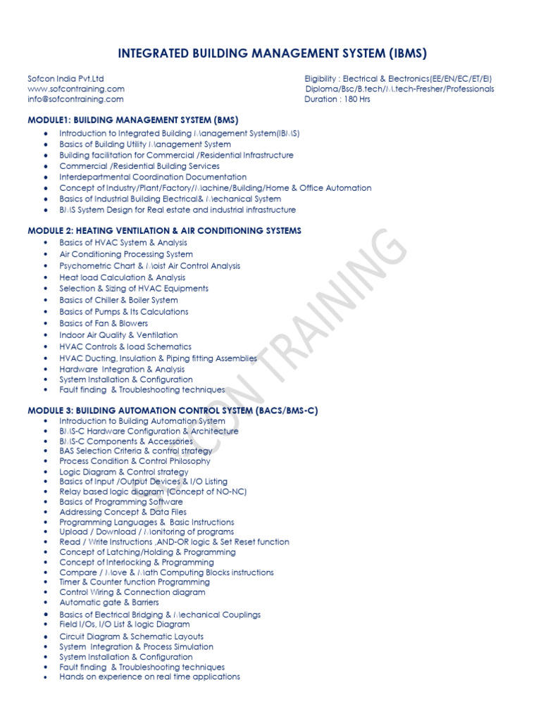 Integrated Building Management Training | PDF | Instrumentation ...