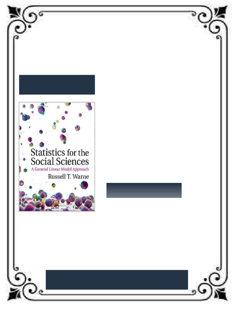 Statistics for the Social Sciences A General Linear Model Approach ...