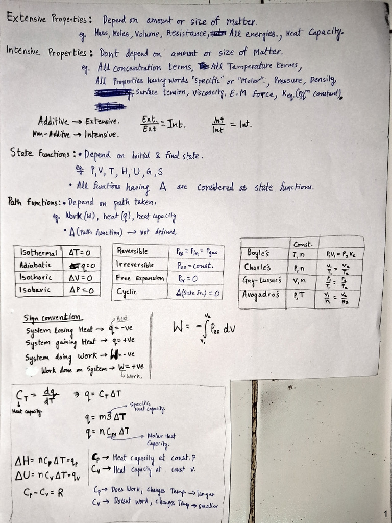 Understanding Extensive and Intensive Properties | PDF | Heat Capacity ...