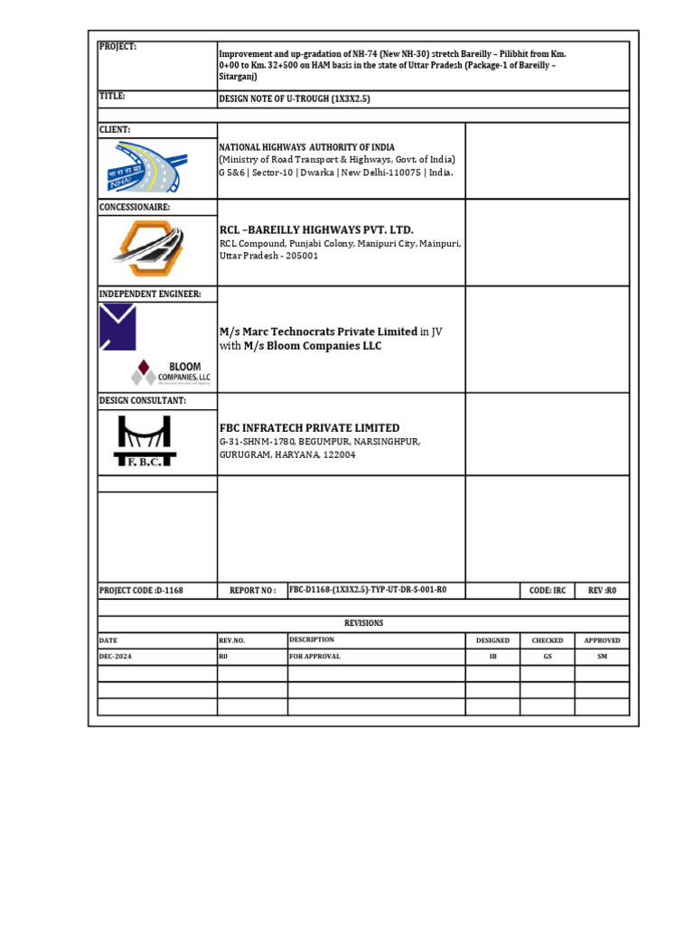 FBC-D1168-(1X3X2.5)-TYP-UT-DR-S-001-R0 | PDF | Structural Load | Stress ...