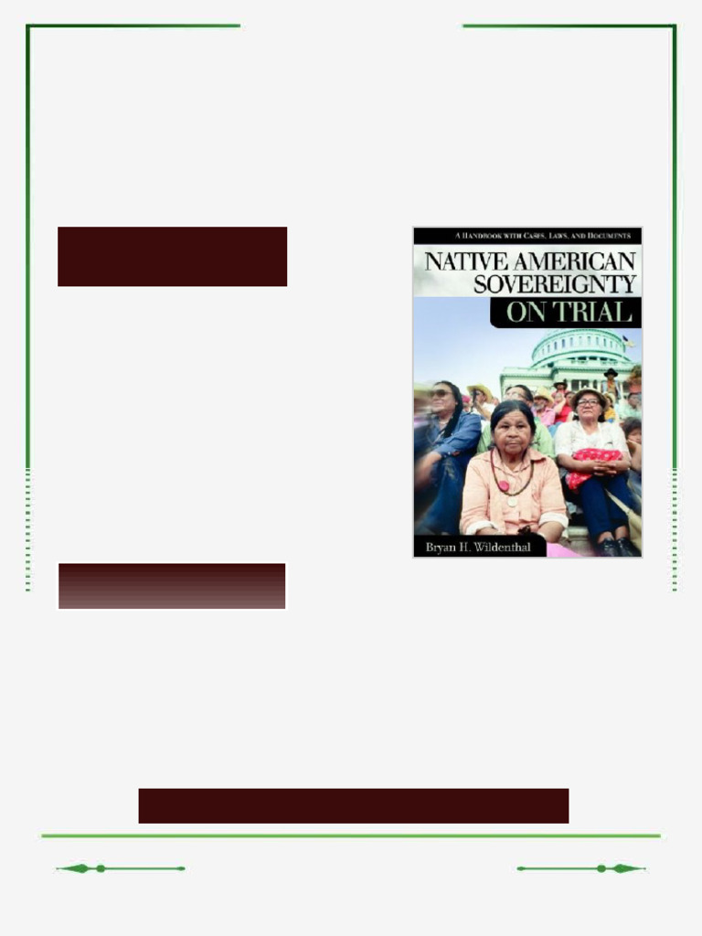 Native American Sovereignty on Trial A Handbook with Cases Laws and ...