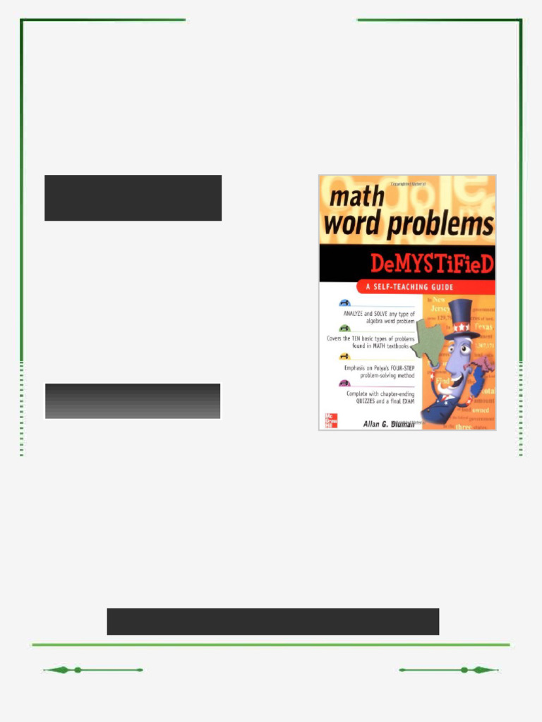 Math Word Problems Demystified 1st Edition Allan Bluman ebook ...
