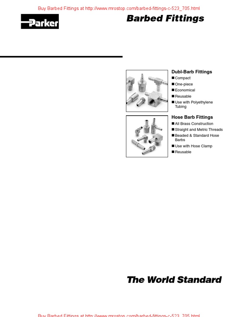 125HBL-8-4 Parker Brass Hose Barb | PDF | Pipe (Fluid Conveyance ...