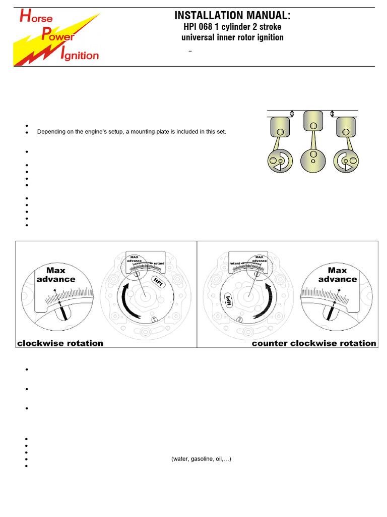 HPI 068 Ignition Installation Guide | PDF | Engines | Ignition System