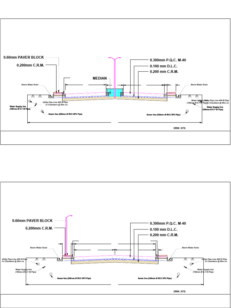 New Approach Road Cross Section Details | PDF | Environmental ...