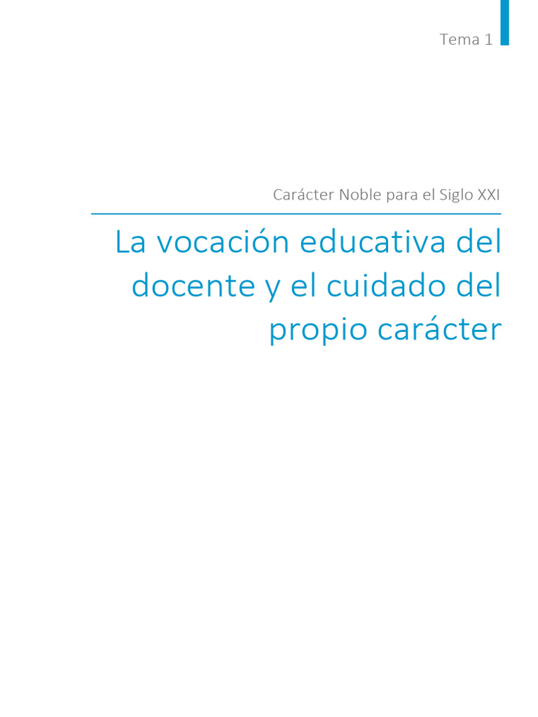 Carácter Noble | PDF | Enseñando | Maestros