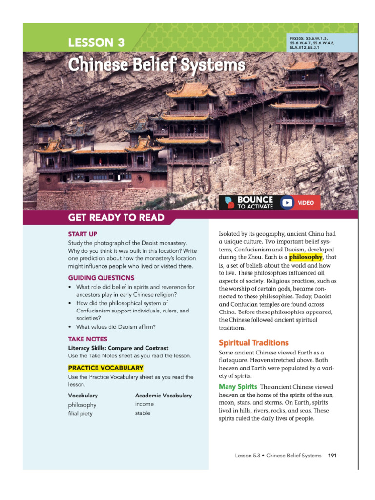Lesson 3-Chinese Belief Systems | PDF