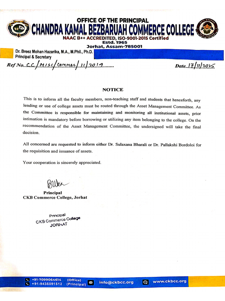 Asset Management Committee Notice | PDF