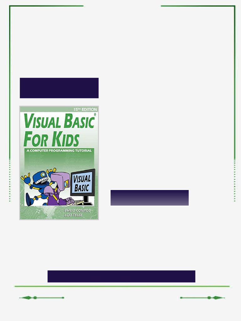 Visual Basic For Kids A Step by Step Computer Programming Tutorial ...