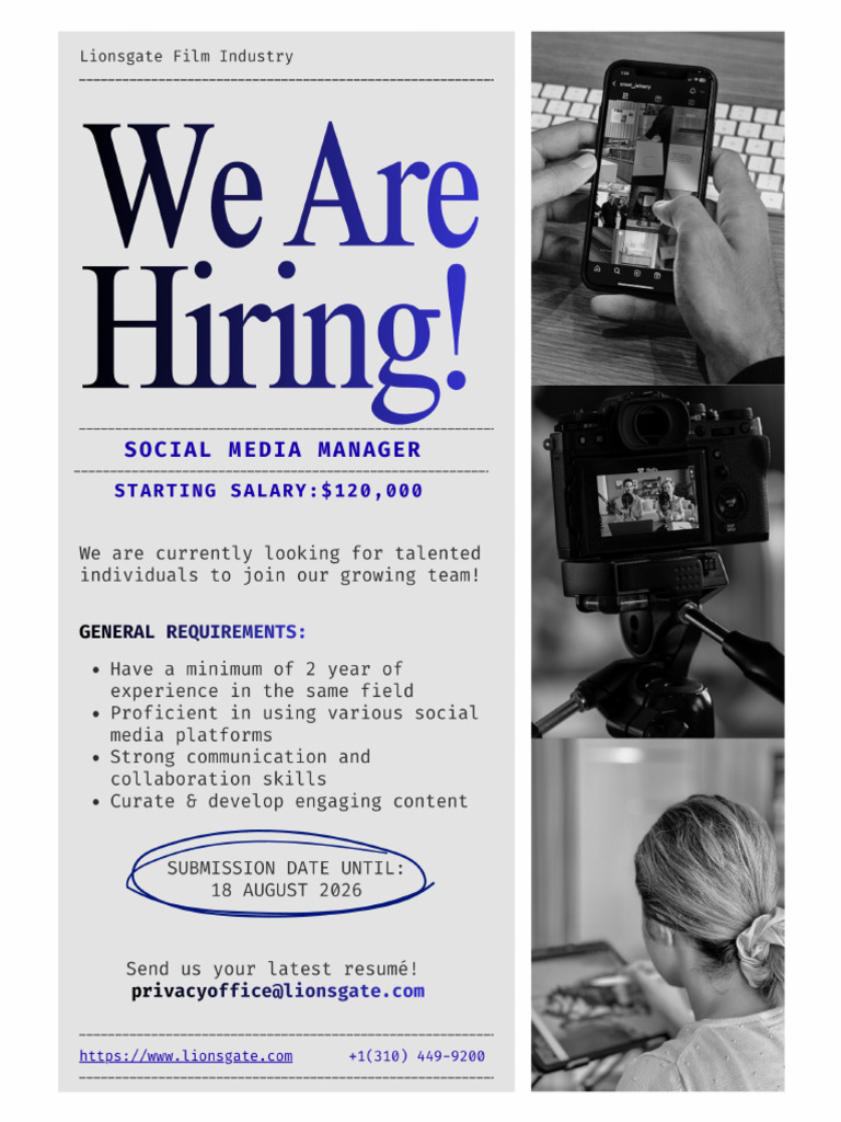 Grey Black Simple Graphic Designer Job Vacancy Flyer-3 | PDF