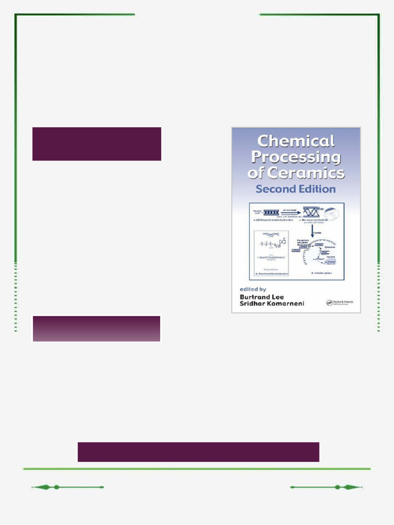 Chemical Processing of Ceramics Second Edition Materials Engineering ...