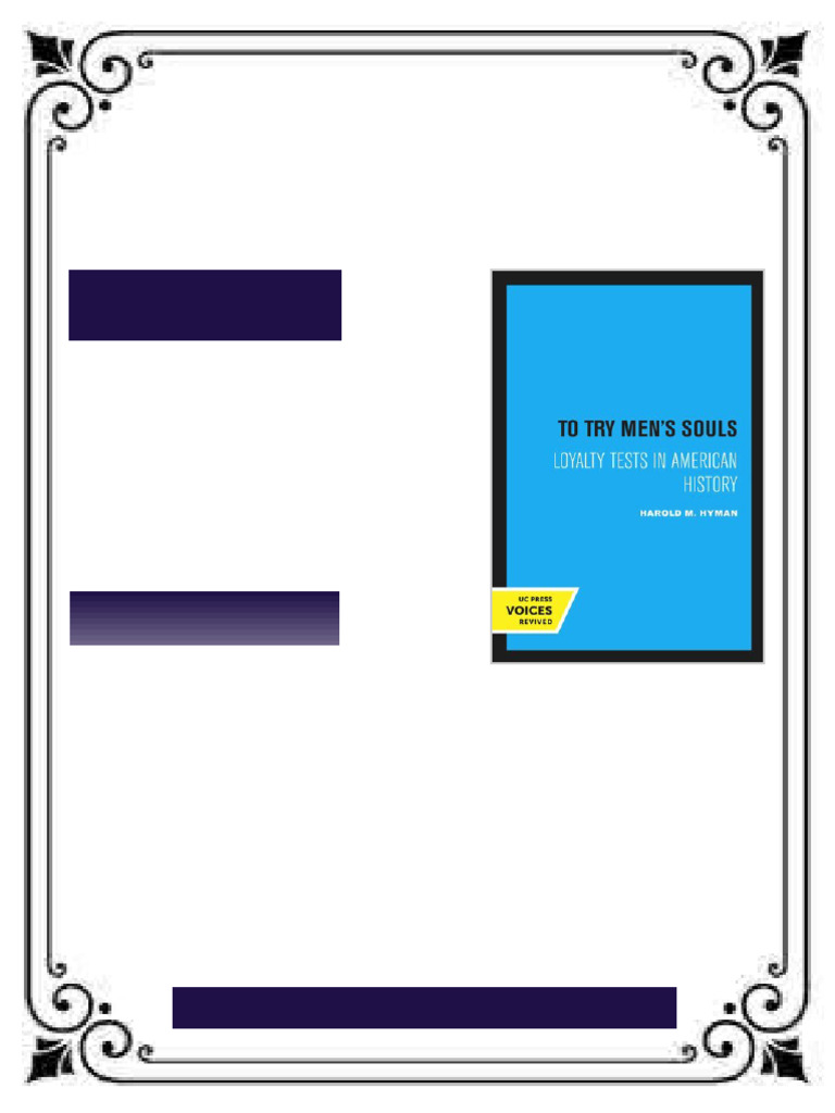 To Try Men s Souls Harold M. Hyman ebook prototype ebook | PDF