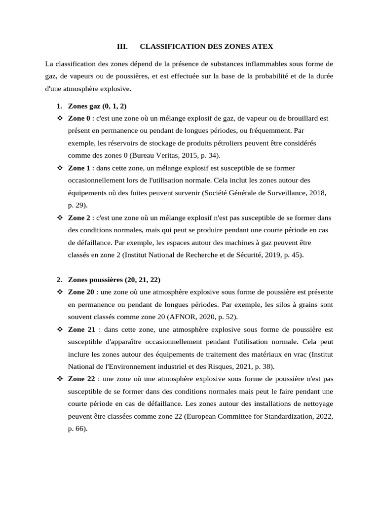 Classification des Zones ATEX et Normes | PDF | Risque | Directive ...