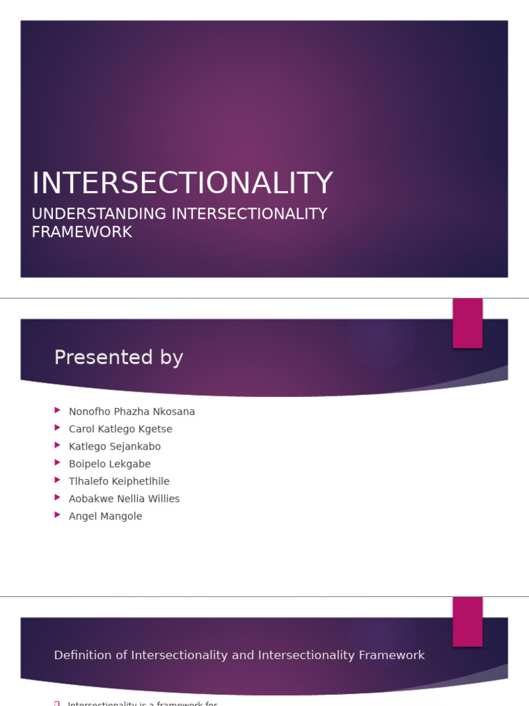 Intersectionality Slides | PDF | Intersectionality | Social Exclusion