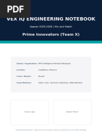 VEX Engineering Notebook Updates | PDF | Computing | Software